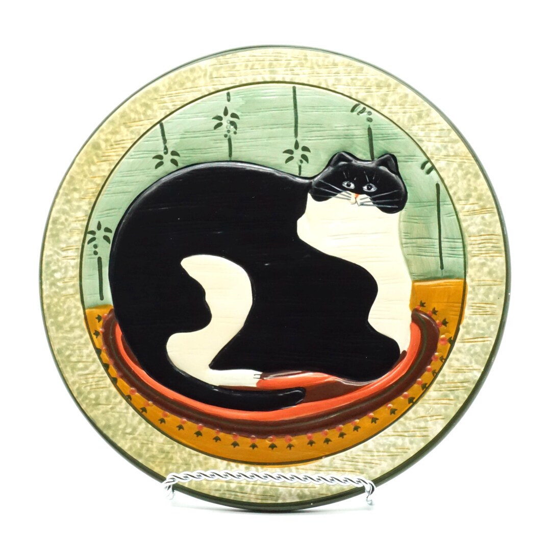 Warren Kimble Embossed Black Cat Display / Panel Vintage Home Decor - Etsy