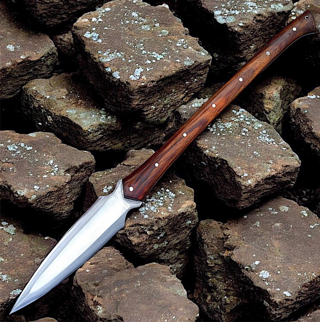 Hand Forged Viking Spear | 27 Inch Traditional Spear With Leather ...