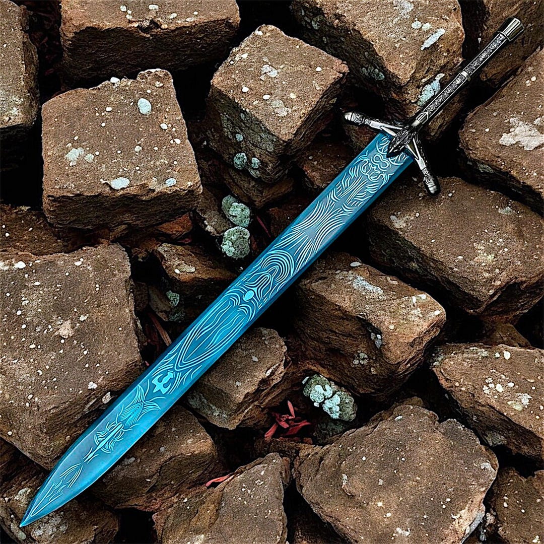 Hand Forged Moonlight Greatsword Replica | Blue Fantasy Sword | Elden ...