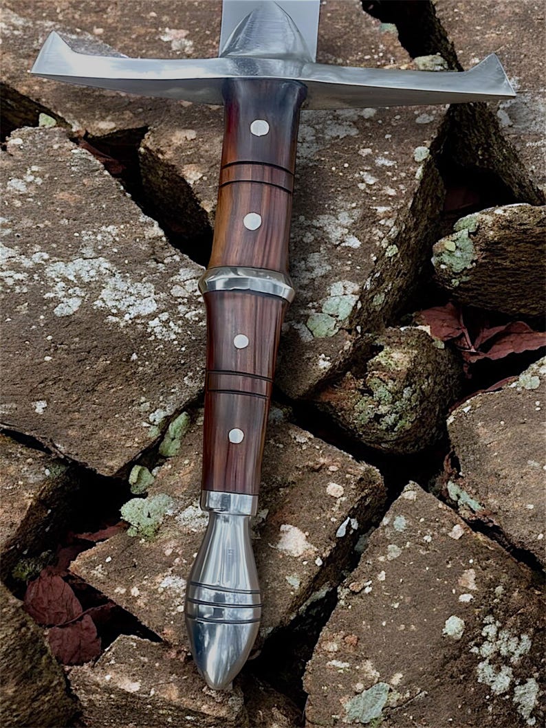 Hand Forged Medieval Longsword | Carbon Steel Blade | Leather Scabbard ...