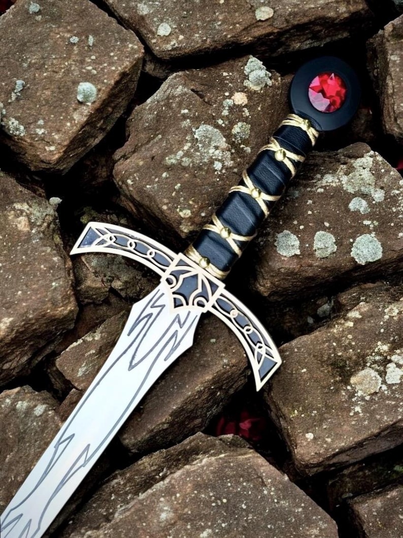 Hand Forged Fantasy Goldryn Style Sword Replica With Sheath | Custom ...