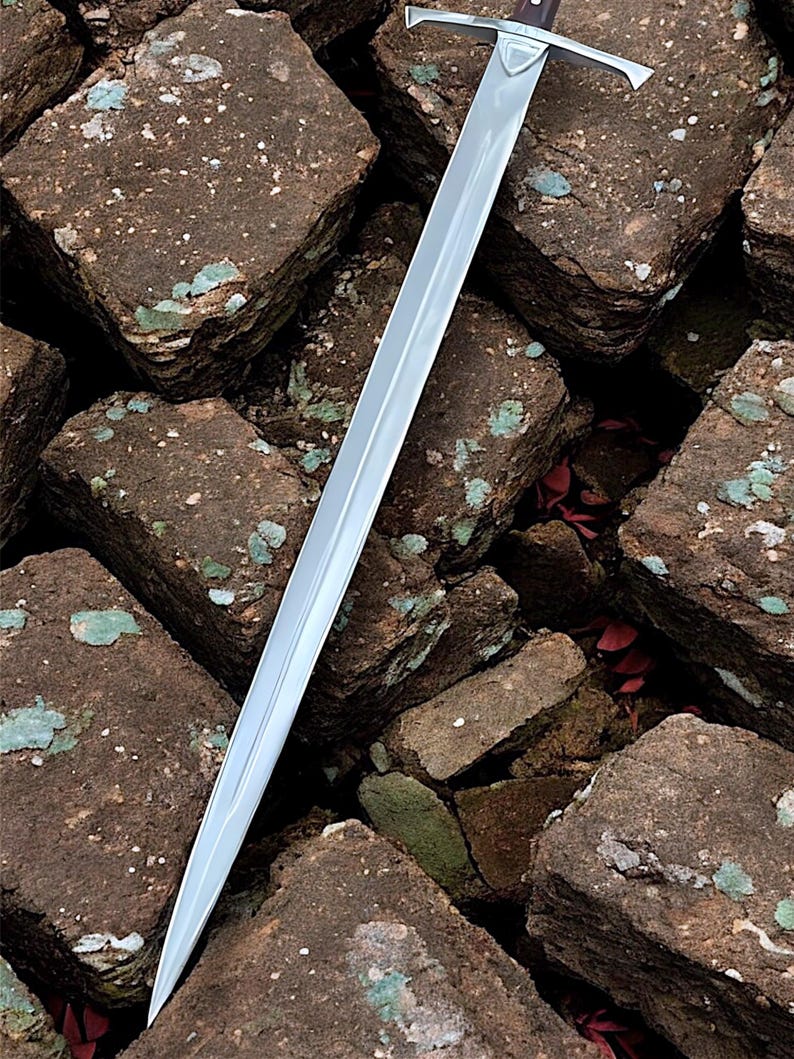 Hand Forged Medieval Longsword | Carbon Steel Blade | Leather Scabbard ...