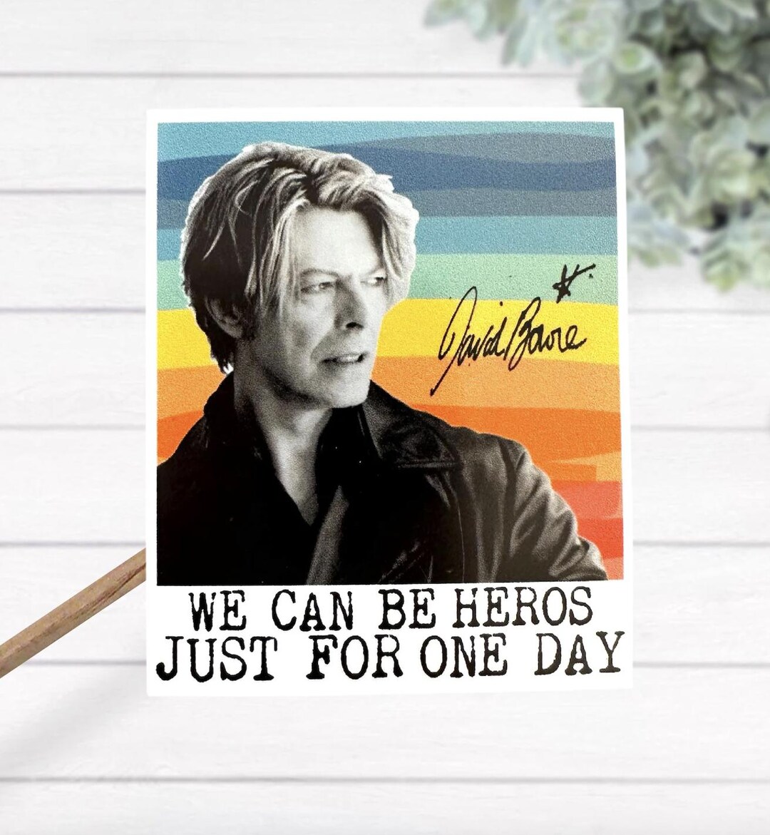 David Bowie Sticker, Retro Rock and Roll, Handmade - Etsy