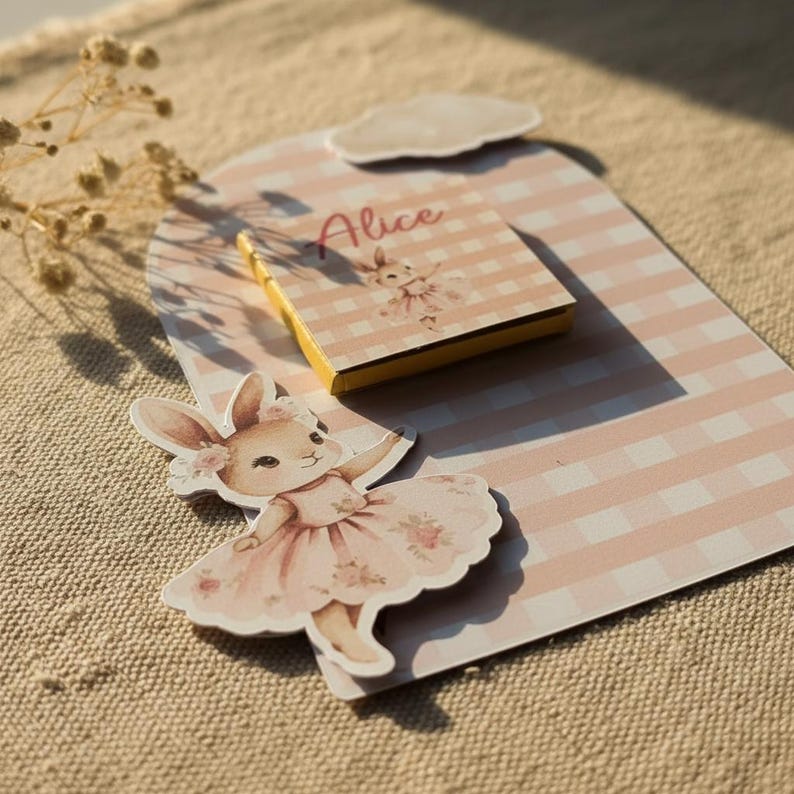 Personalized Baby Chocolate Card – Bunny Newborn Magnet Keepsake - Etsy
