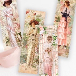 Victorian Edwardian Ladies, Shabby Chic, Bookmark, Vintage, Printable ...