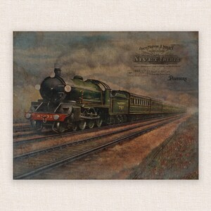 Vintage Train, Locomotive, Steam Engine, Antique Railroad, Railway ...