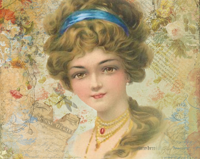 Victorian Edwardian Lady Shabby Chic Vintage Instant - Etsy