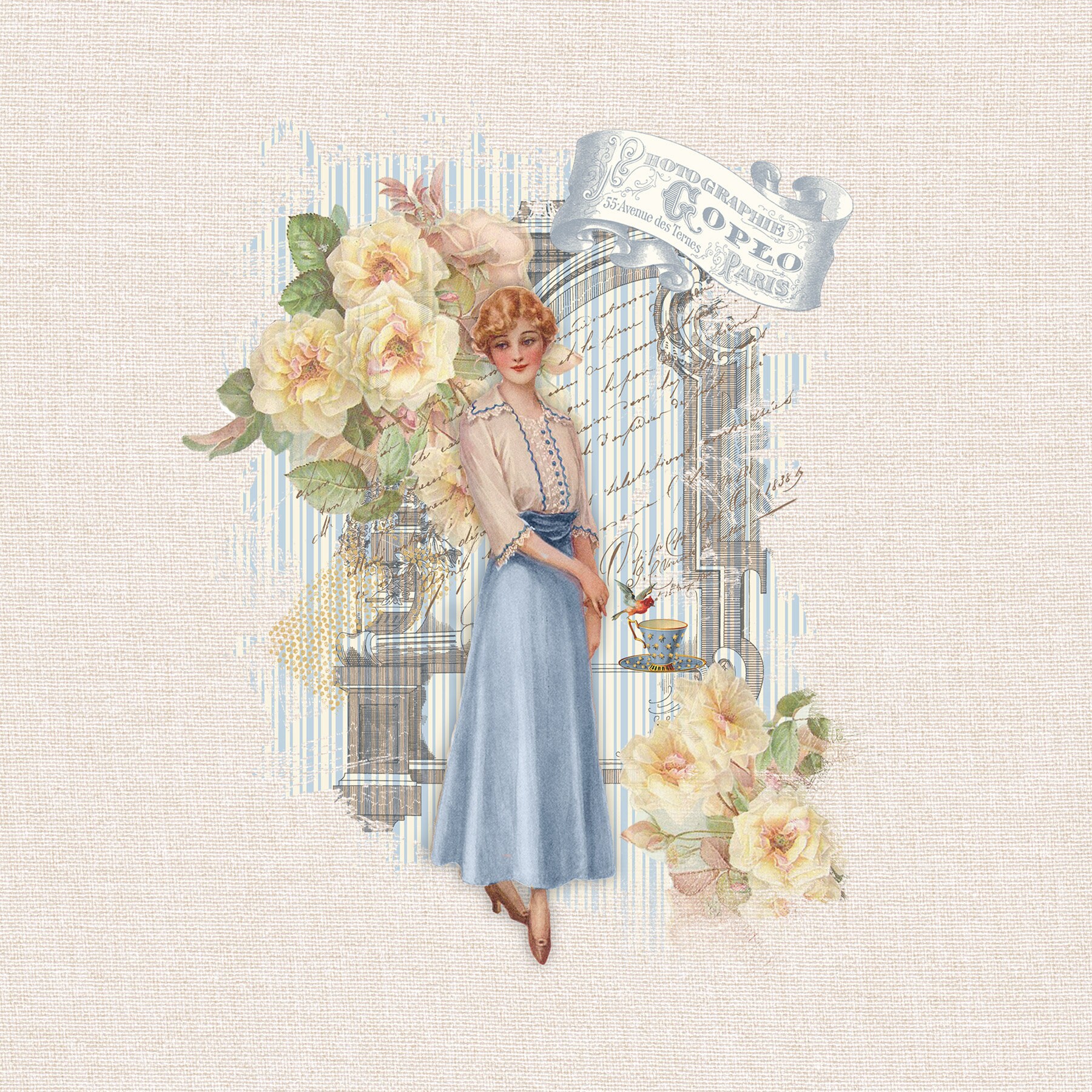 Victorian Edwardian Lady Shabby Chic Printable Transfer Digital Sheets ...