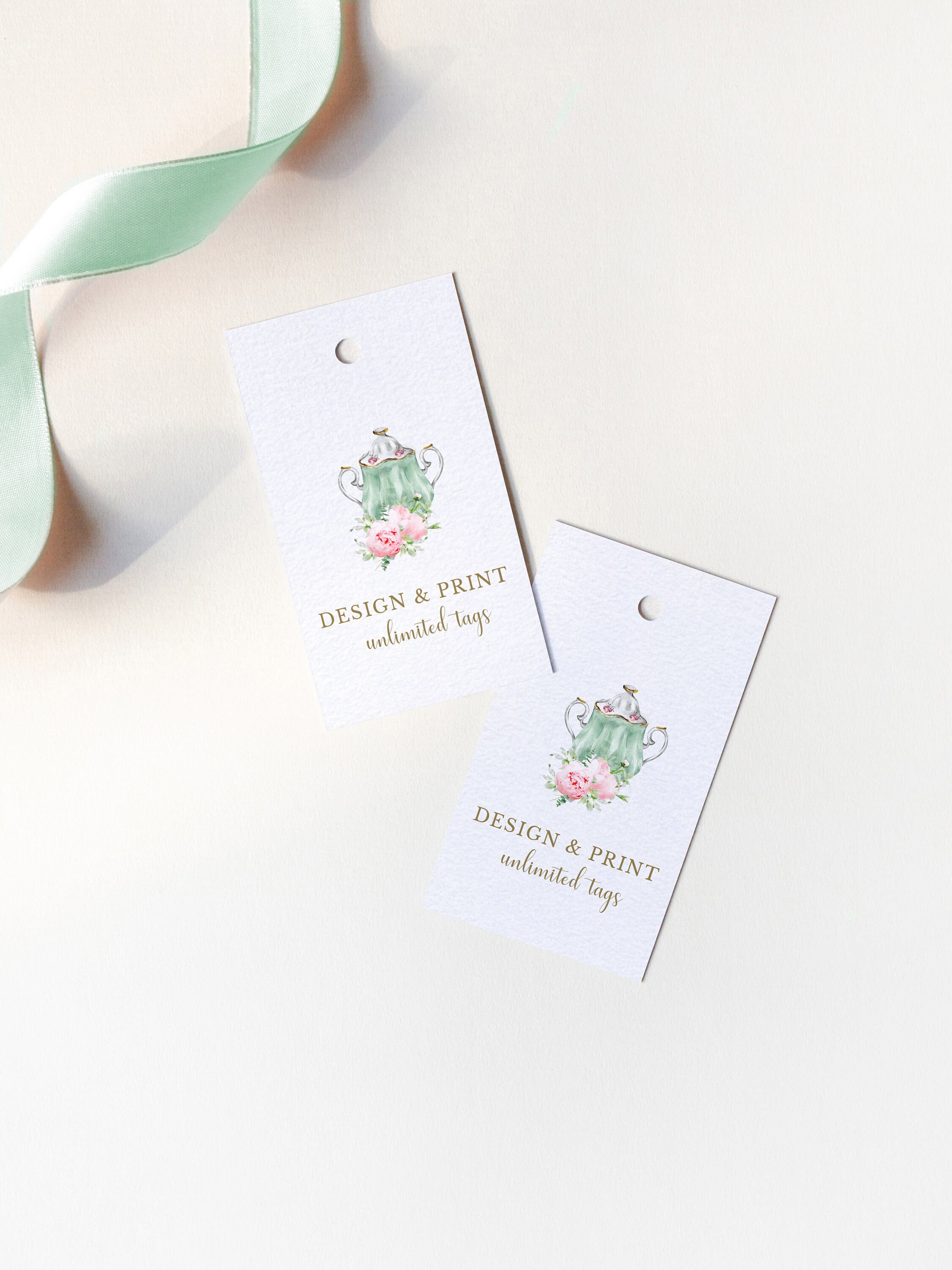 Tea Shower Favor Tag Template