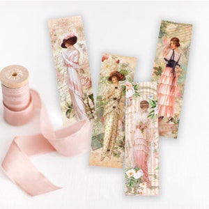 Victorian Edwardian Ladies, Shabby Chic, Bookmark, Vintage, Printable ...