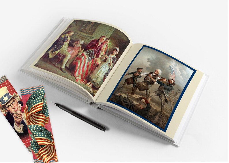 Independence Day Bookmarks, Patriotic, Printable, Vintage, Digital ...