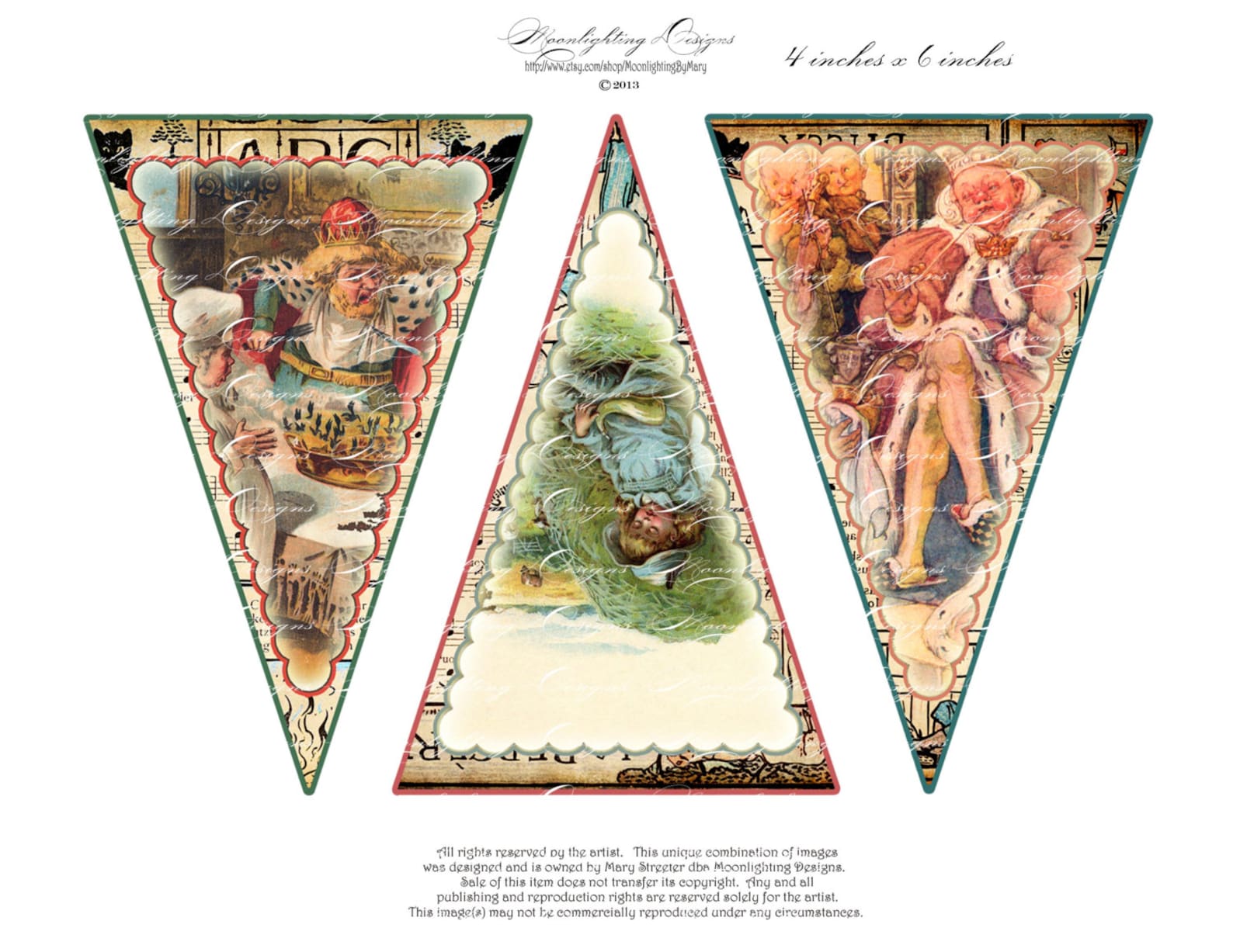 Mother Goose Banner Printable Vintage Nursery Rhymes | Etsy