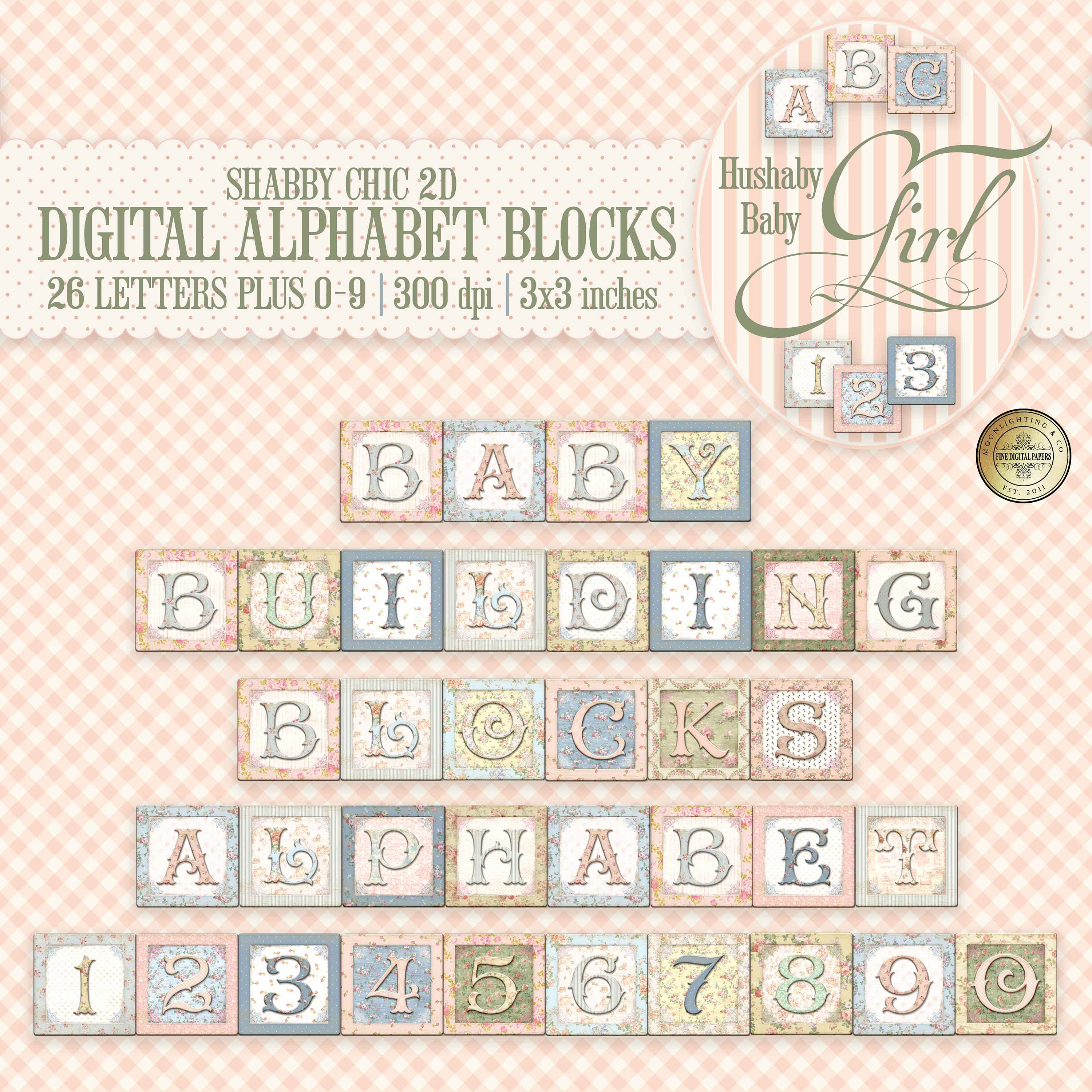 Building Blocks Clipart Alphabet B1ocks Clipart 26 Letters Block Font ...