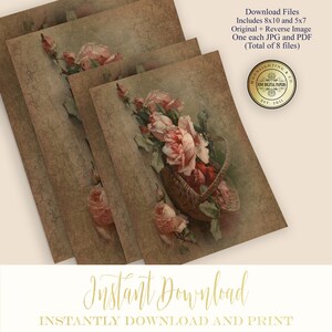 Shabby Chic, Roses, Victorian, Romantic, Vintage, Printable, Digital ...