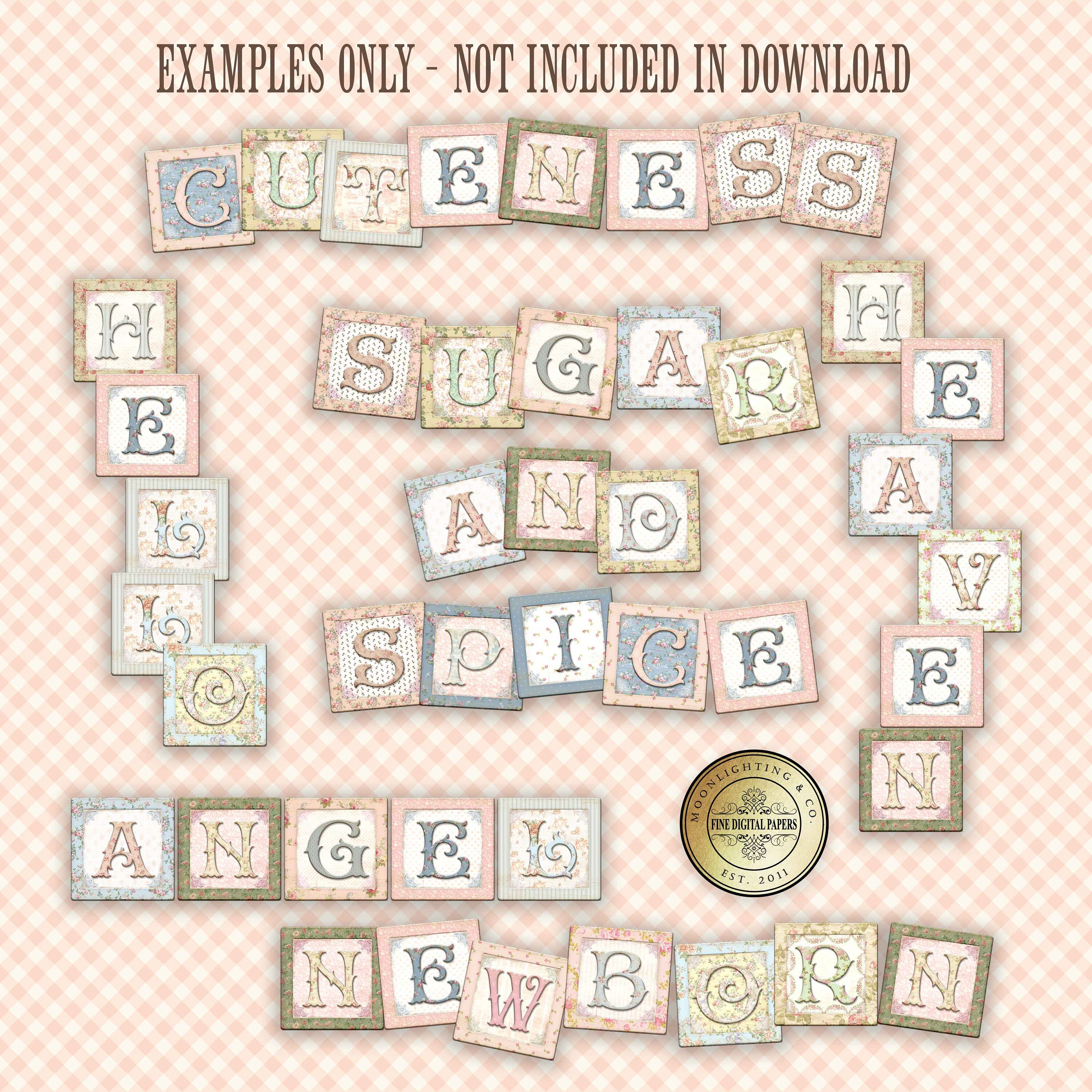 Building Blocks Clipart Alphabet B1ocks Clipart 26 Letters Block Font ...