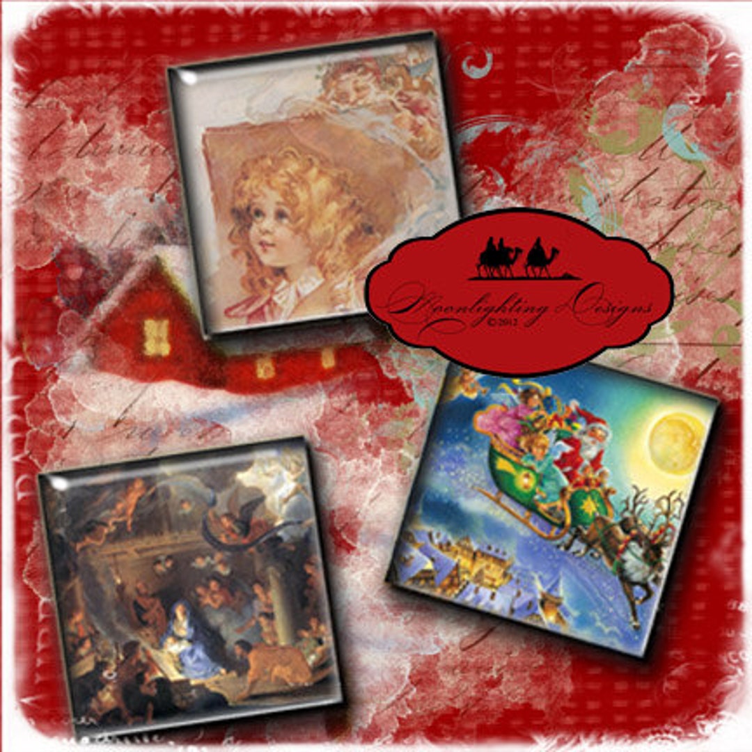 INCHIES VINTAGE CHRISTMAS 1x1 Collage Printable Download Sheet Print ...