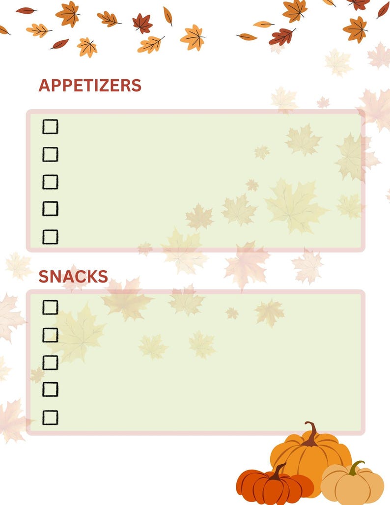 Thanksgiving Meal Planner | Printable Holiday Dinner Organizer (digital ...