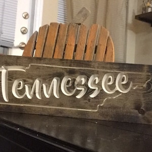 Tennessee Wooden Sign, Wall Art, Tennessee Sign, Nashville, Desktop Art ...