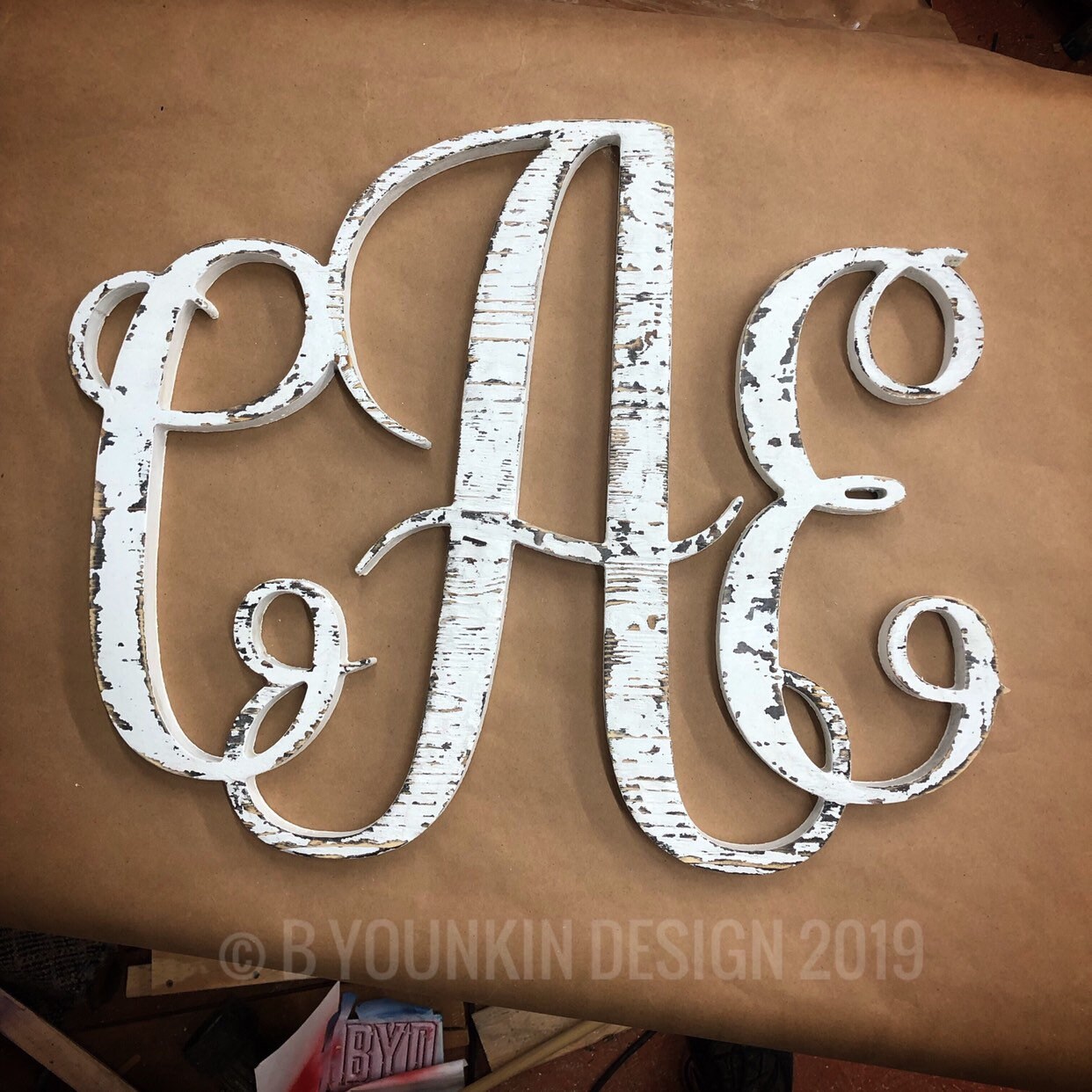 Personalized Rustic Monogram Hanging Wall Art Rustic Monogram - Etsy