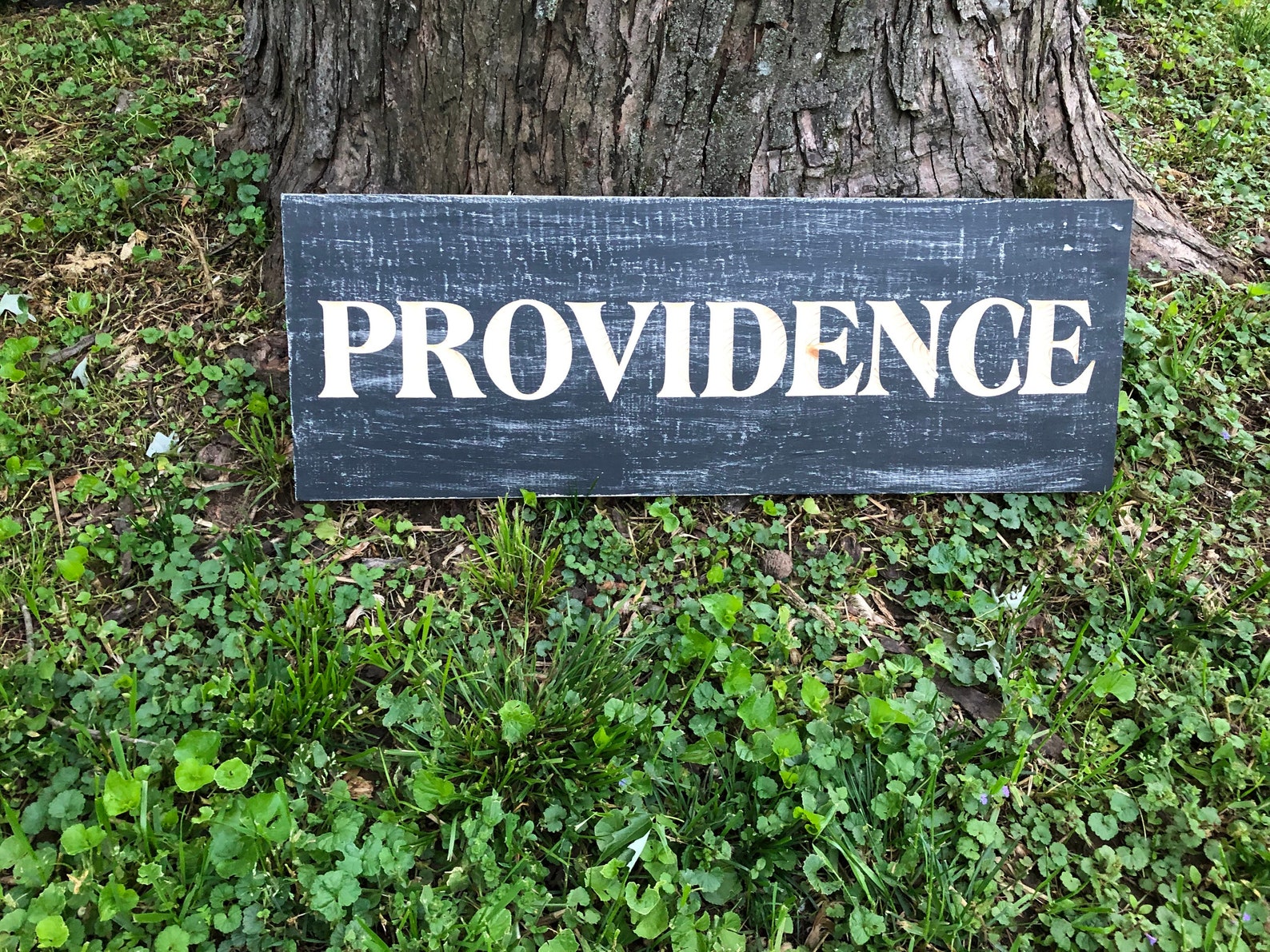 Rustic Providence Sign: Carved Pine, Chalk Paint Decor - Etsy