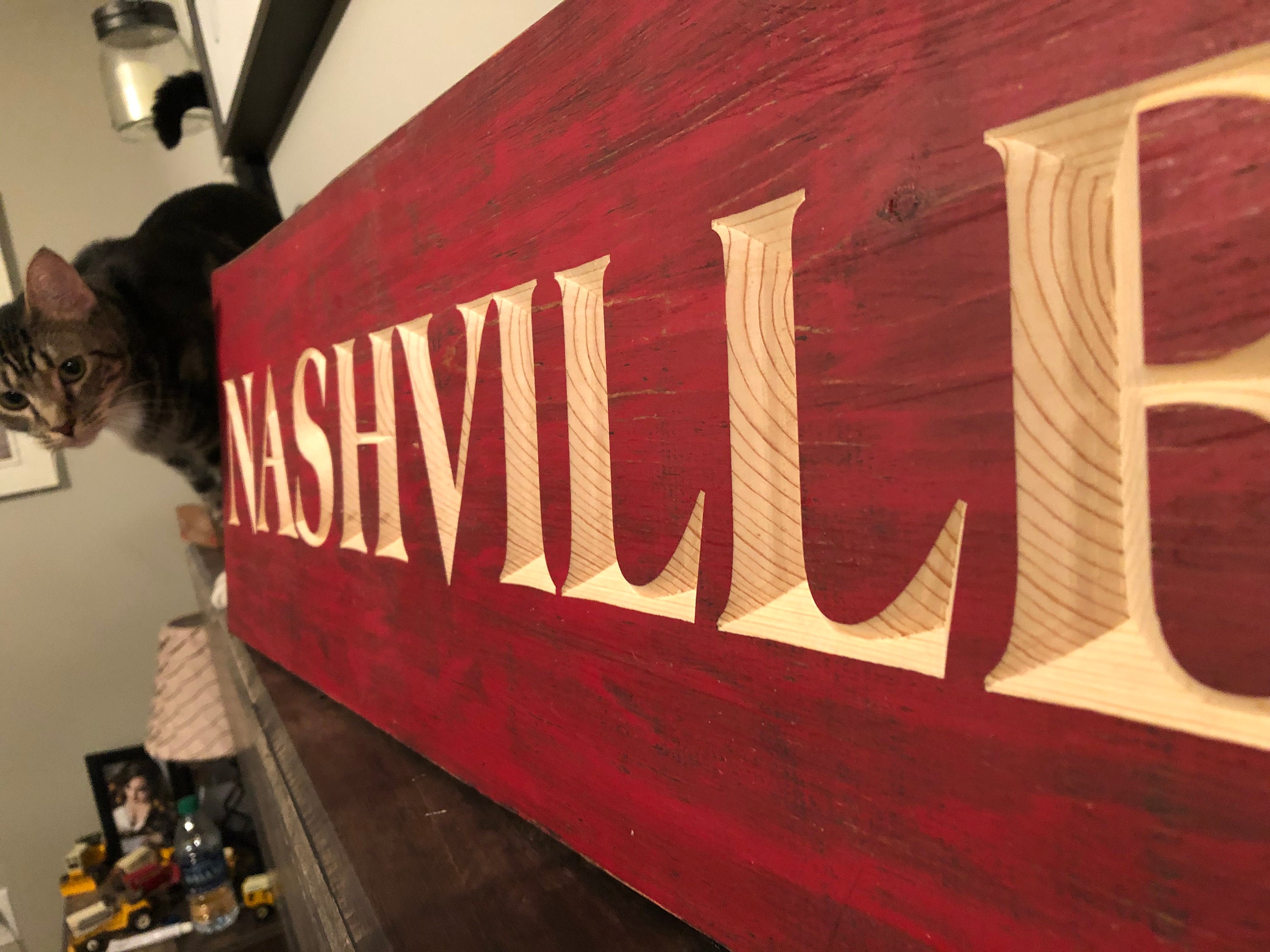NASHVILLE Sign / Rustic Nashville Sign / Wall Decor / TN / Chalk Paint ...