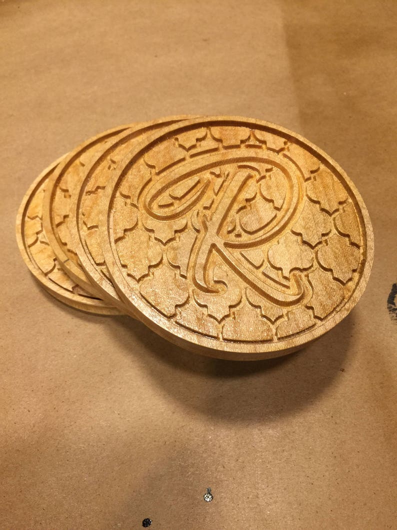 PERSONALIZED COASTERS 4 Piece Custom Name Initial Letter - Etsy