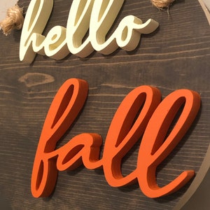 Hello Fall Hanging Sign- Fall Decor, Wall Art, Fall, Autumn, Season - Etsy