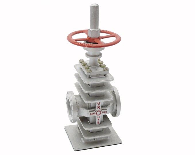 Vintage 1950's Grove Seal O Ring Pipeline Gate Valve - Small 9" Desktop ...