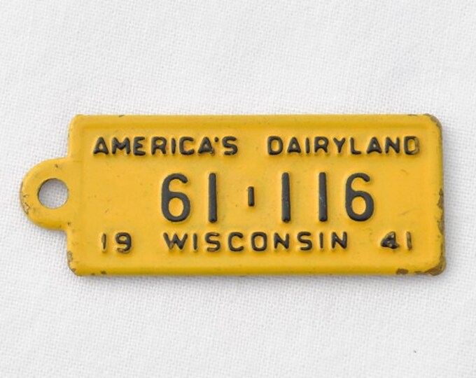 Vintage 1940's Goodrich Tires Mini License Plate - Wisconsin America's ...