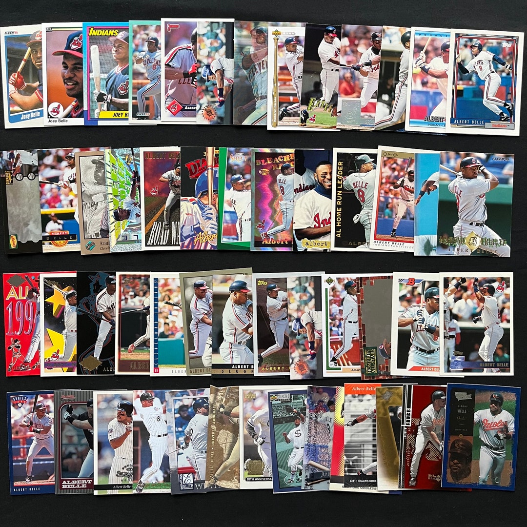 Lot of 50 Albert Belle Vintage 1990s Baseball Cards - No Duplicates, 50 ...