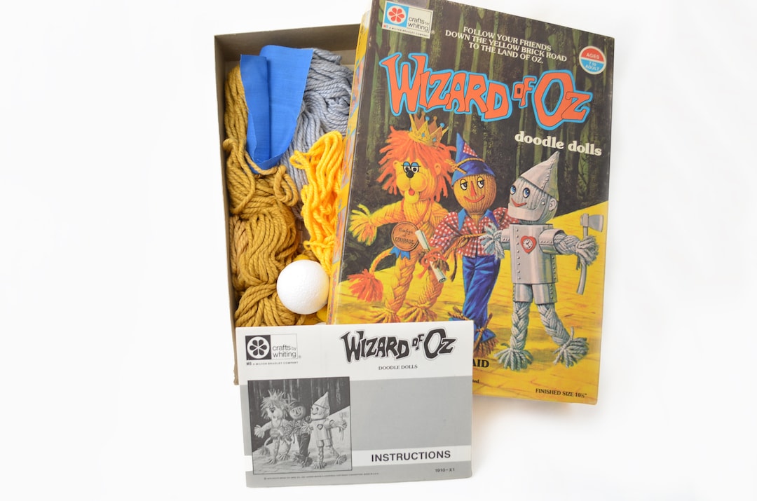 Vintage Wizard of Oz Doodle Dolls Kit - Complete Kit Unused - String ...