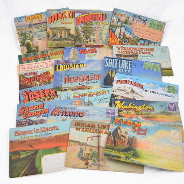 Postcard Folder - Etsy