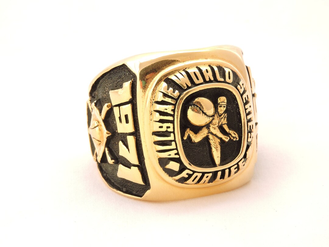 Vintage 1971 Allstate World Series Ring 2 Large Paperweight Employee ...