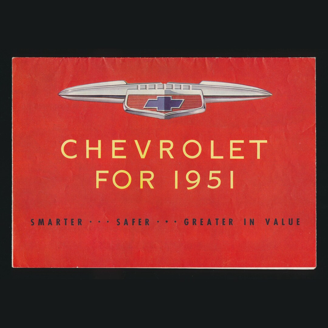 Original Vintage 1951 Chevrolet Sales Brochure Chevy Car Dealer ...