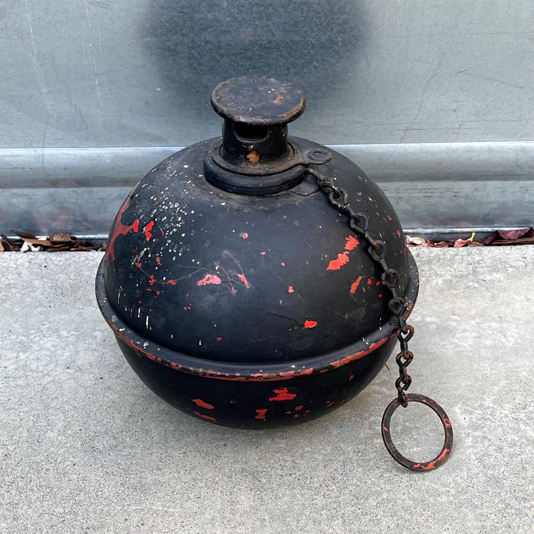 Vintage Dietz Highway Smudge Pot - 1940s - Heavyweight Pressed Steel ...
