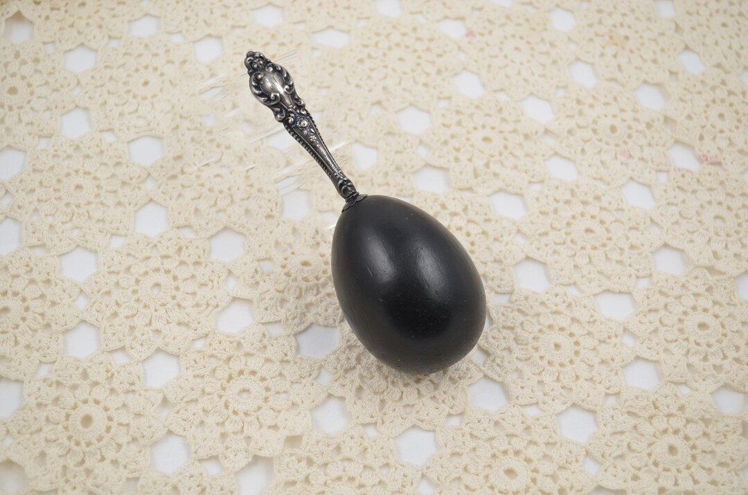 Antique 1900s Art Nouveau Egg Darner With Sterling Silver Handle ...