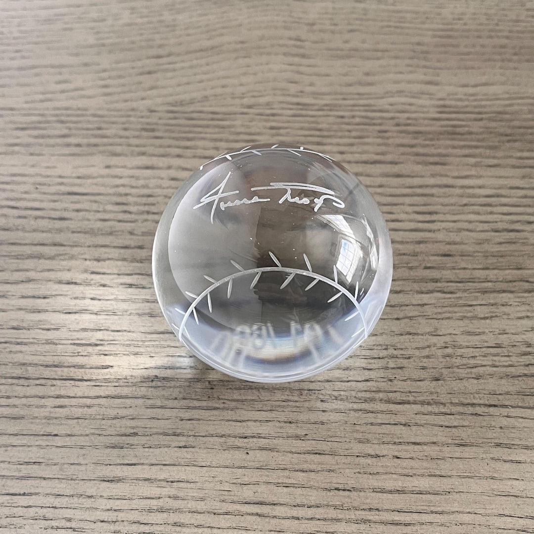 Vintage Sasaki Lead Crystal Willie Mays Baseball Paperweight Serial ...