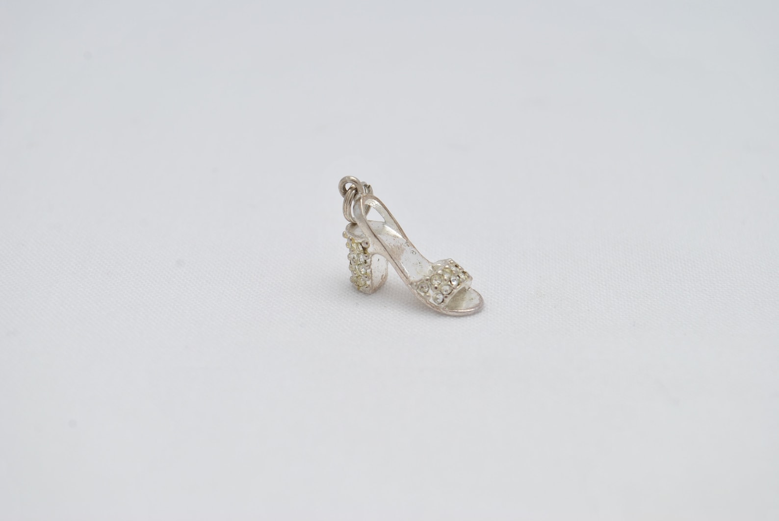 Vintage High Heeled Rhinestone Sandal Charm 925 Silver - Etsy
