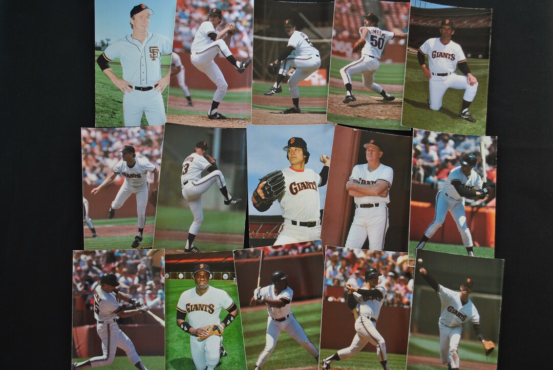 Vintage 1980's San Francisco Giants Assorted Player Postcards 32 Player ...