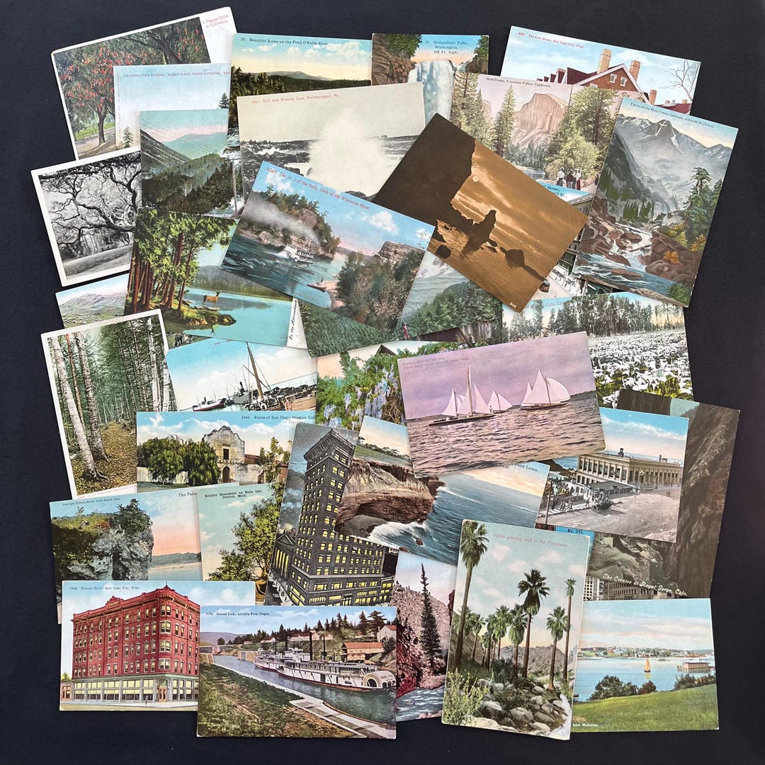 Lot of 50 Antique Across the US Postcards 1910s Divided Back Era ...
