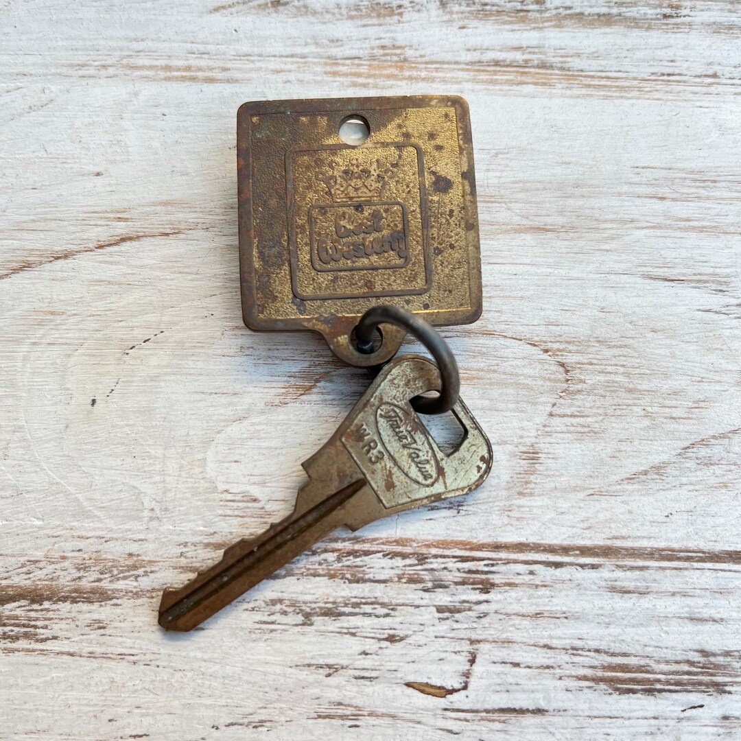 Vintage Best Western Brass Hotel Key Hotel Room Key With Fob Room 303 ...