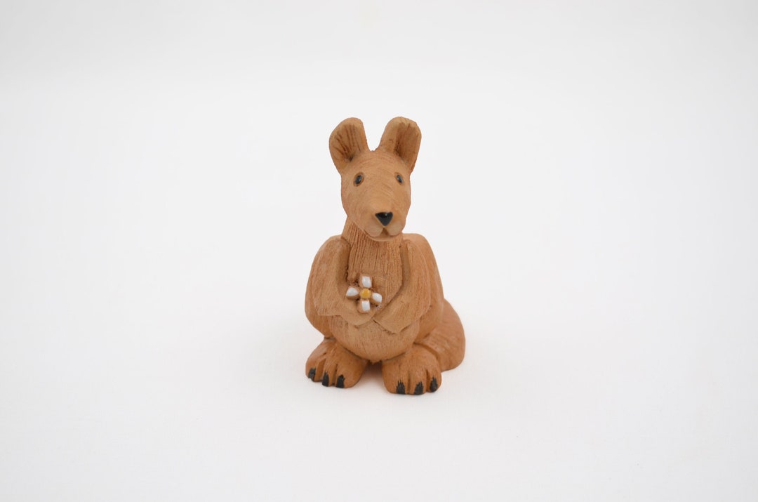 Vintage Artesania Rinconada Kangaroo With Flower Figurine - #166 ...