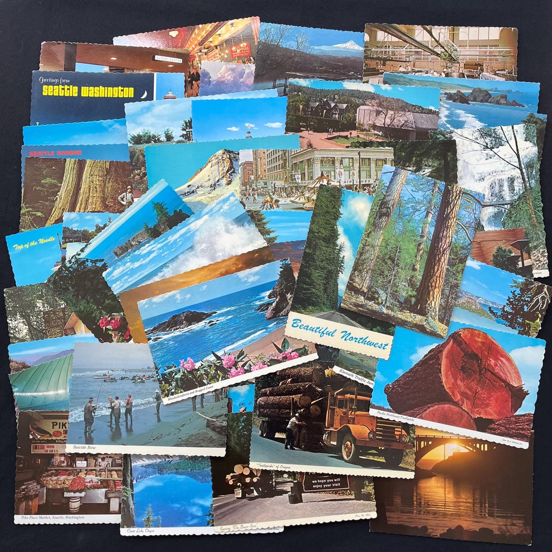 Lot of 50 Vintage Pacific Northwest U.S. Postcards Washington, Oregon ...