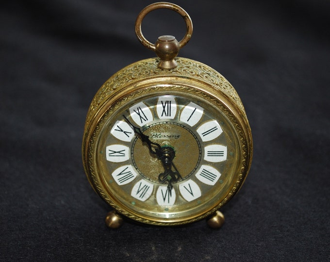 Vintage Gold Blessing Alarm Clock West Germany - Etsy