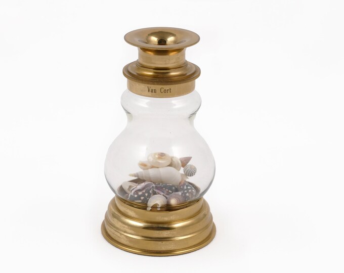Vintage 1990 Van Cort Instruments Viewing Jar - Brass and Glass ...