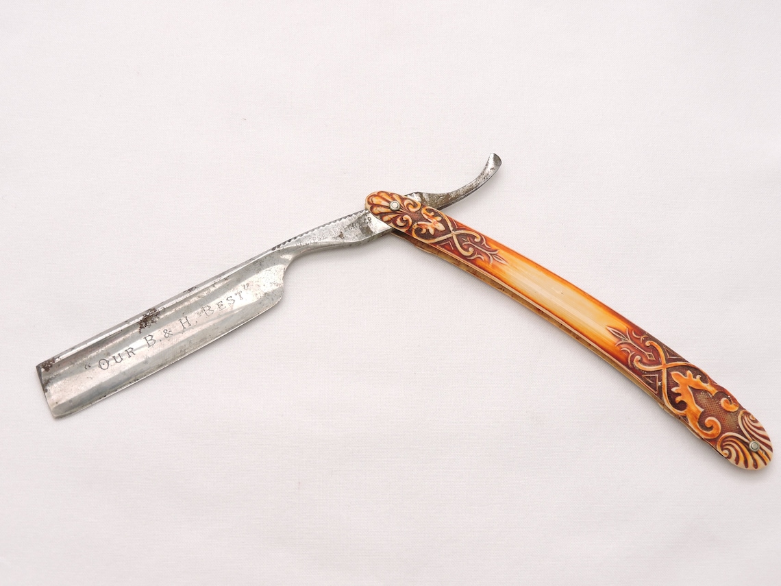 Antique c.1900's B&H Best Straight Razor by Eclipse | Etsy