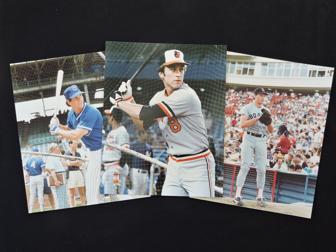 Lot of 3 Vintage 1980's Baseball Photographs - Cal Ripken Jr., Ryne ...