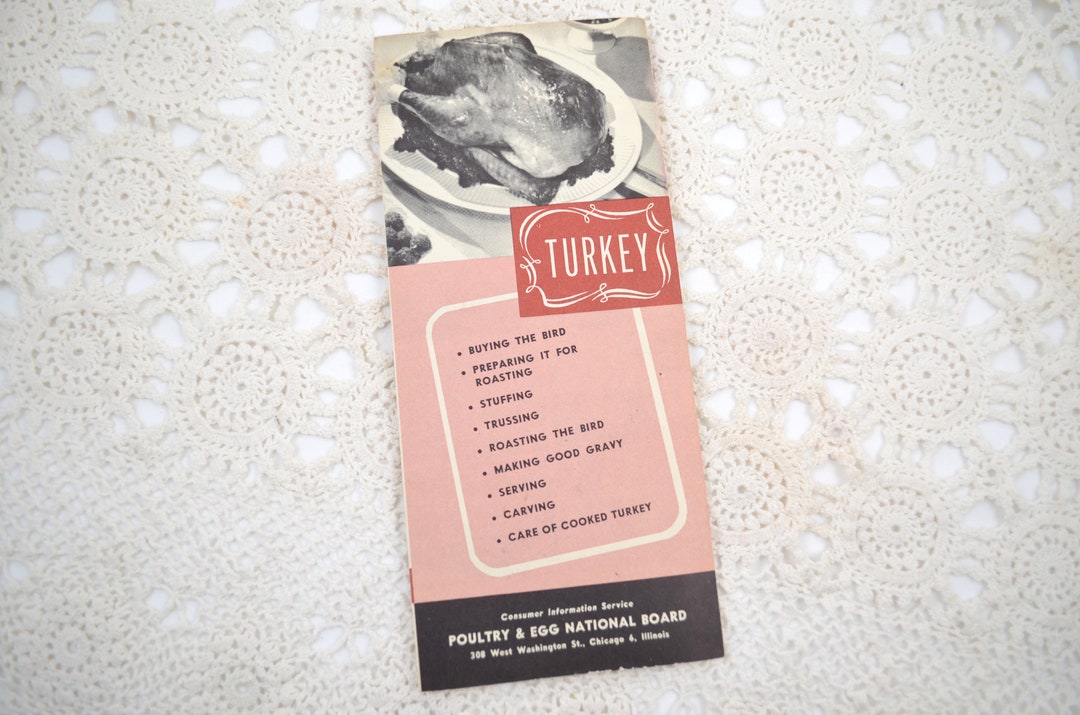 Vintage 1950s Turkey Recipe Pamphlet Poultry & Egg National Board ...