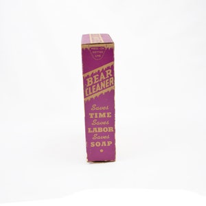 Vintage Bear Cleaner Empty Box 1940s Kitchen Household Cleaner Purple ...