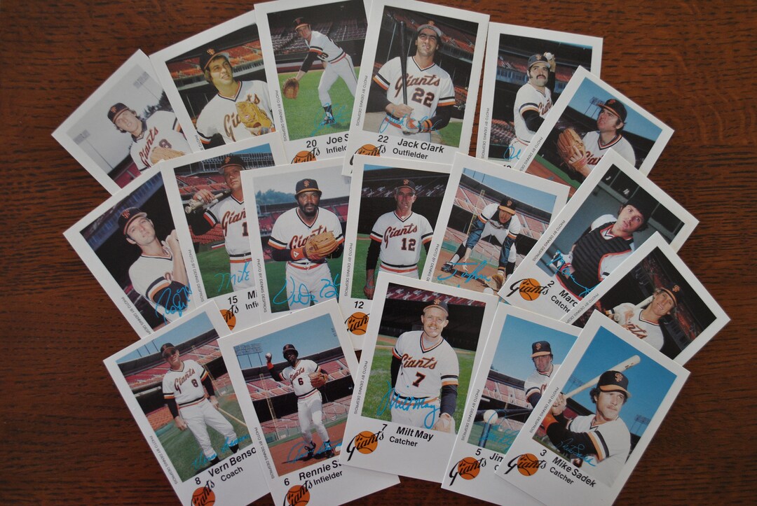 Vintage 1980 KNBR San Francisco Giants Baseball Cards Complete Team Set ...